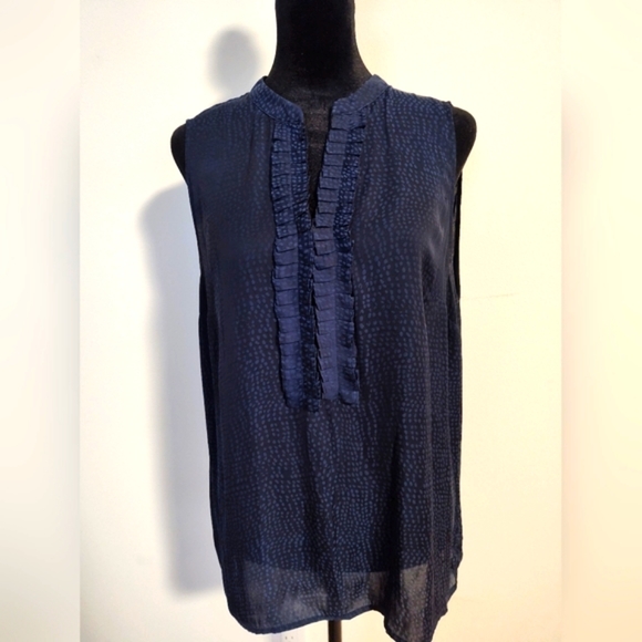 41 Hawthorn | Tops | 4 Hawthorn Navy L Malri Pin Tuck Detail Blouse ...